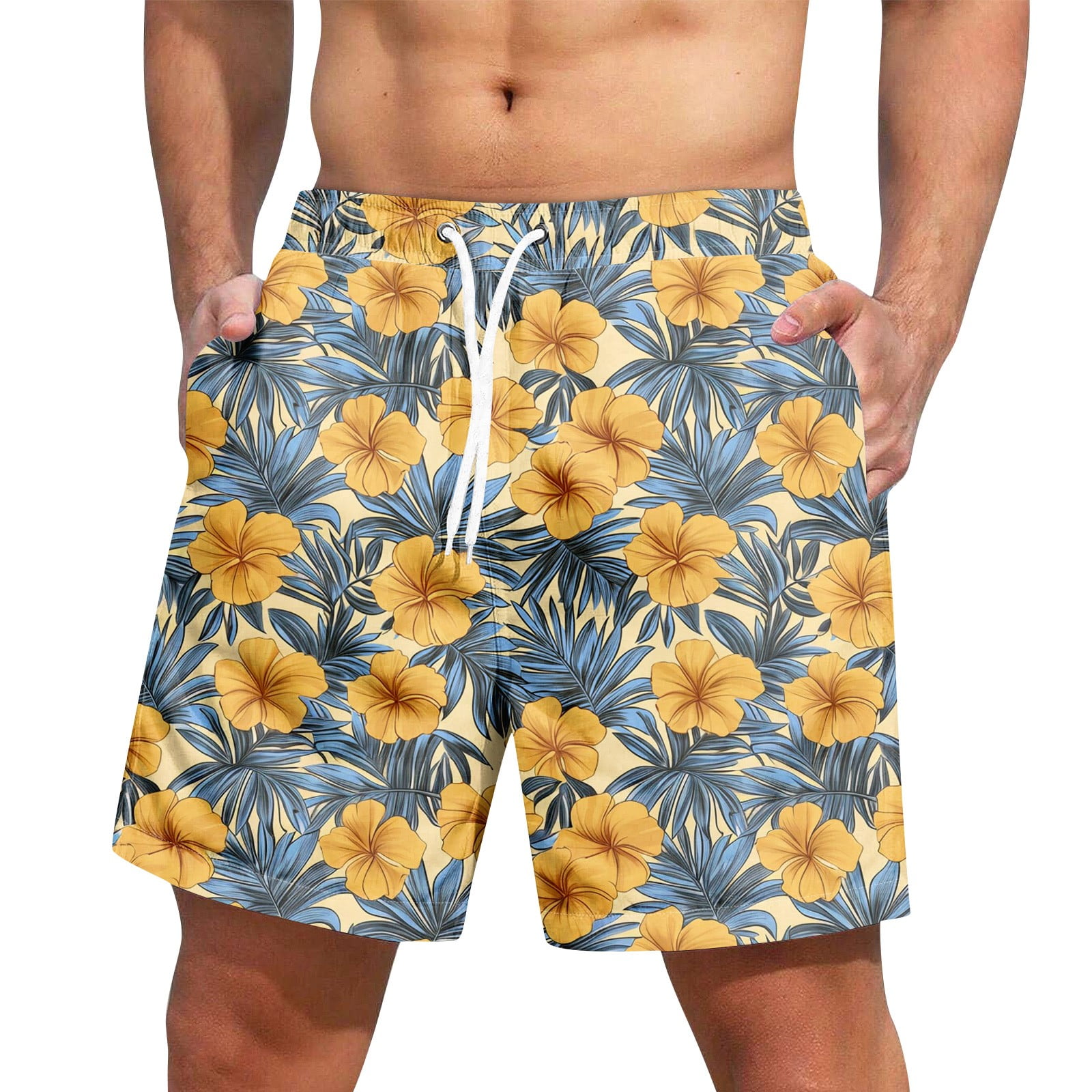 ADSSDQ Men's Swim Shorts, Stretch Swimming Board Trunks, Beach Shorts ...