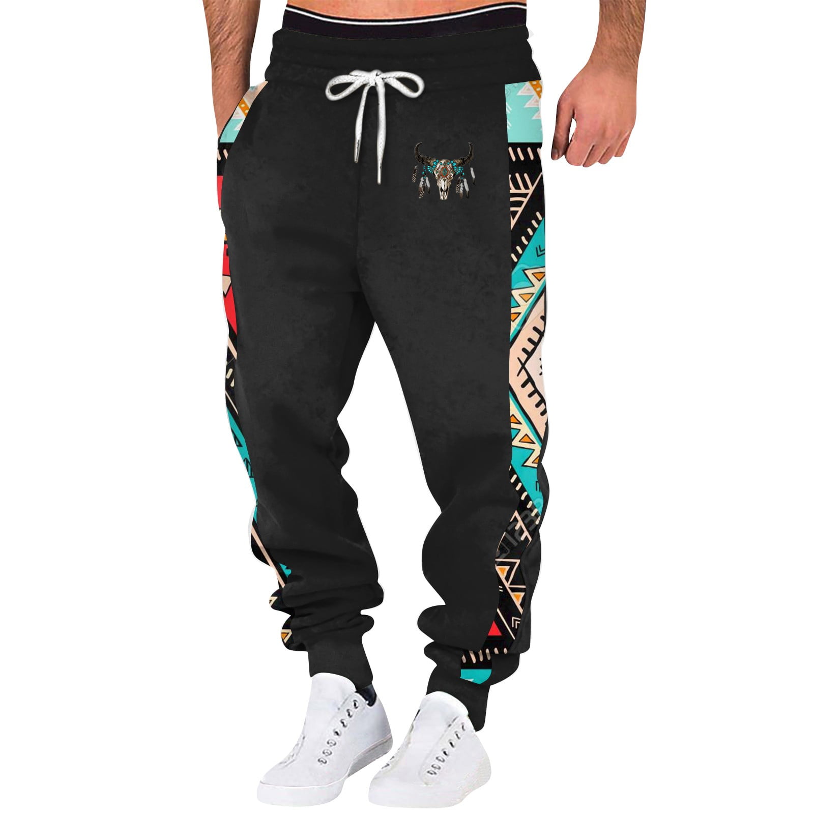 ADSSDQ Mens Athletic Sweatpants with Pockets,Western Aztec Sweat Pant ...