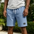 ADSSDQ Mens Casual Shorts Drawstring Waffle Shorts Stretch Elastic ...