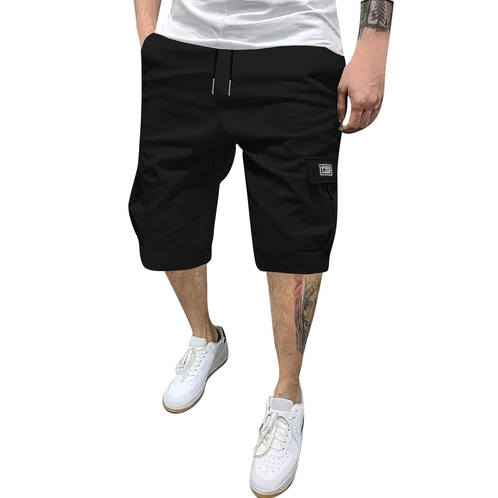 ADSSDQ Mens Casual Work Short Pants Comfort Athletic Shorts Casual ...
