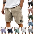 ADSSDQ Mens Corduroy Shorts Casual Elastic Waist Drawstring Summer ...