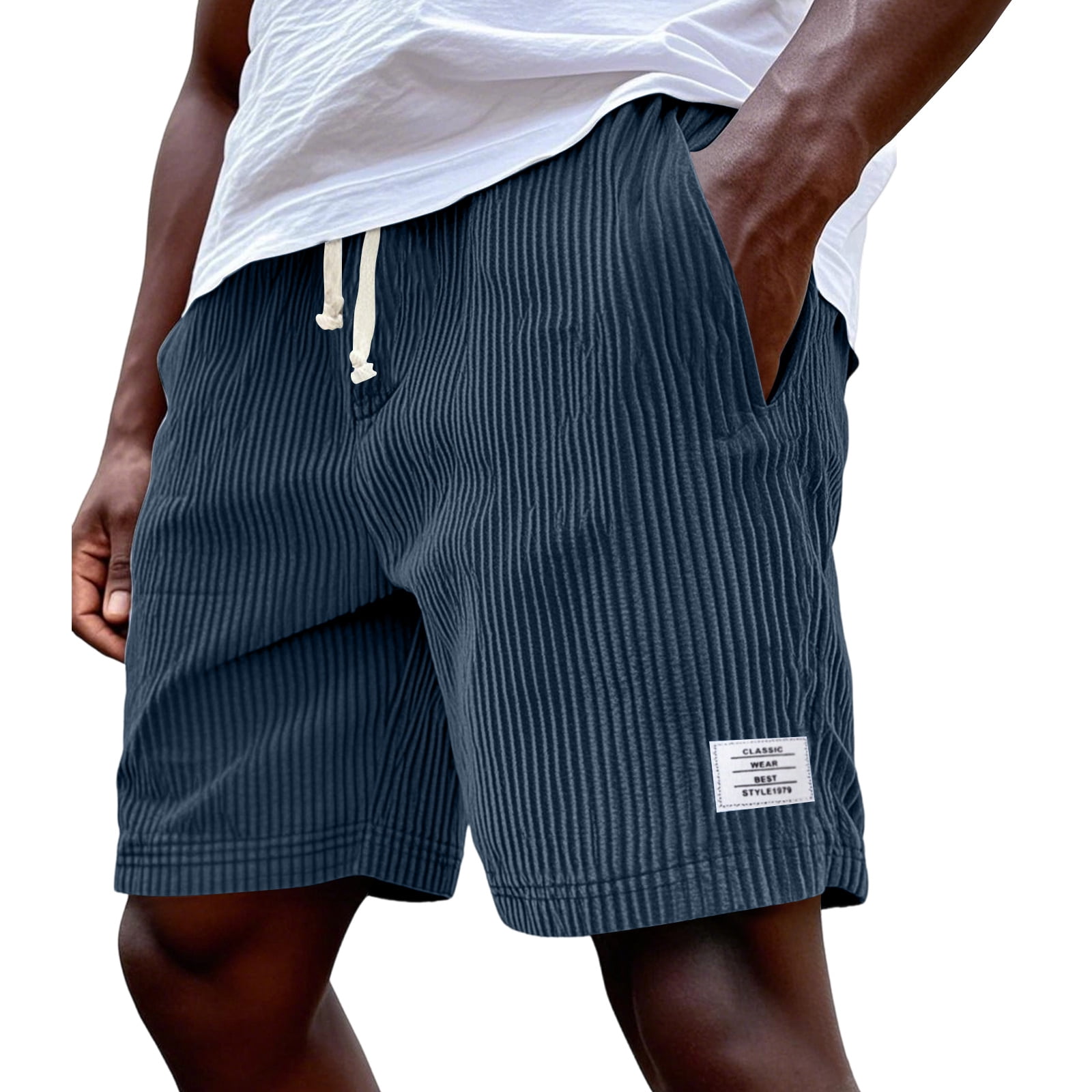 ADSSDQ Mens Shorts 2026 Elastic Waist Drawstring Casual Summer Beach ...