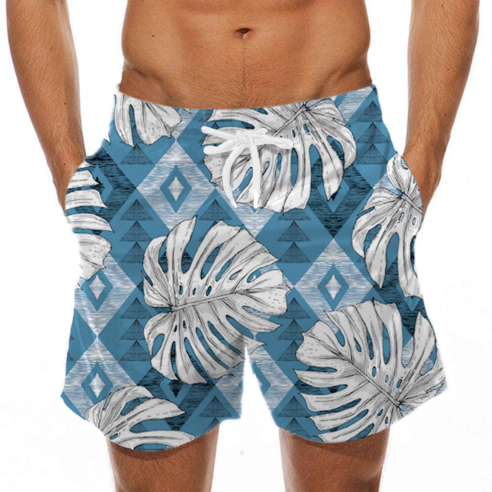 ADSSDQ Mens Shorts Hawaiian Shorts for Men Big Tall Tropical Shorts ...