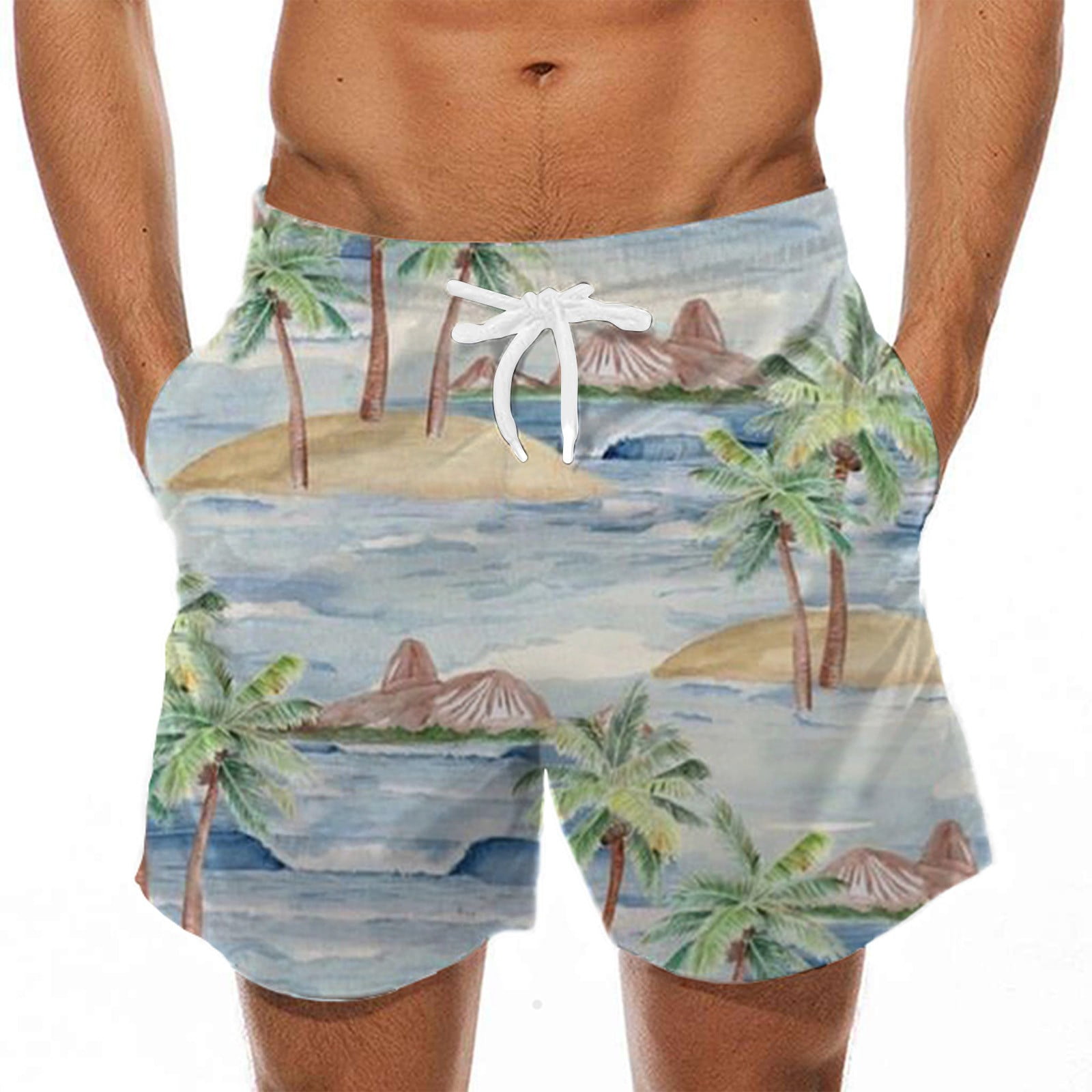 ADSSDQ Mens Shorts Hawaiian Shorts for Men Big Tall Tropical Shorts ...
