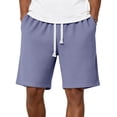 ADSSDQ Mens Shorts Summer Casual Waffle Knit Drawstring Elastic Waist ...