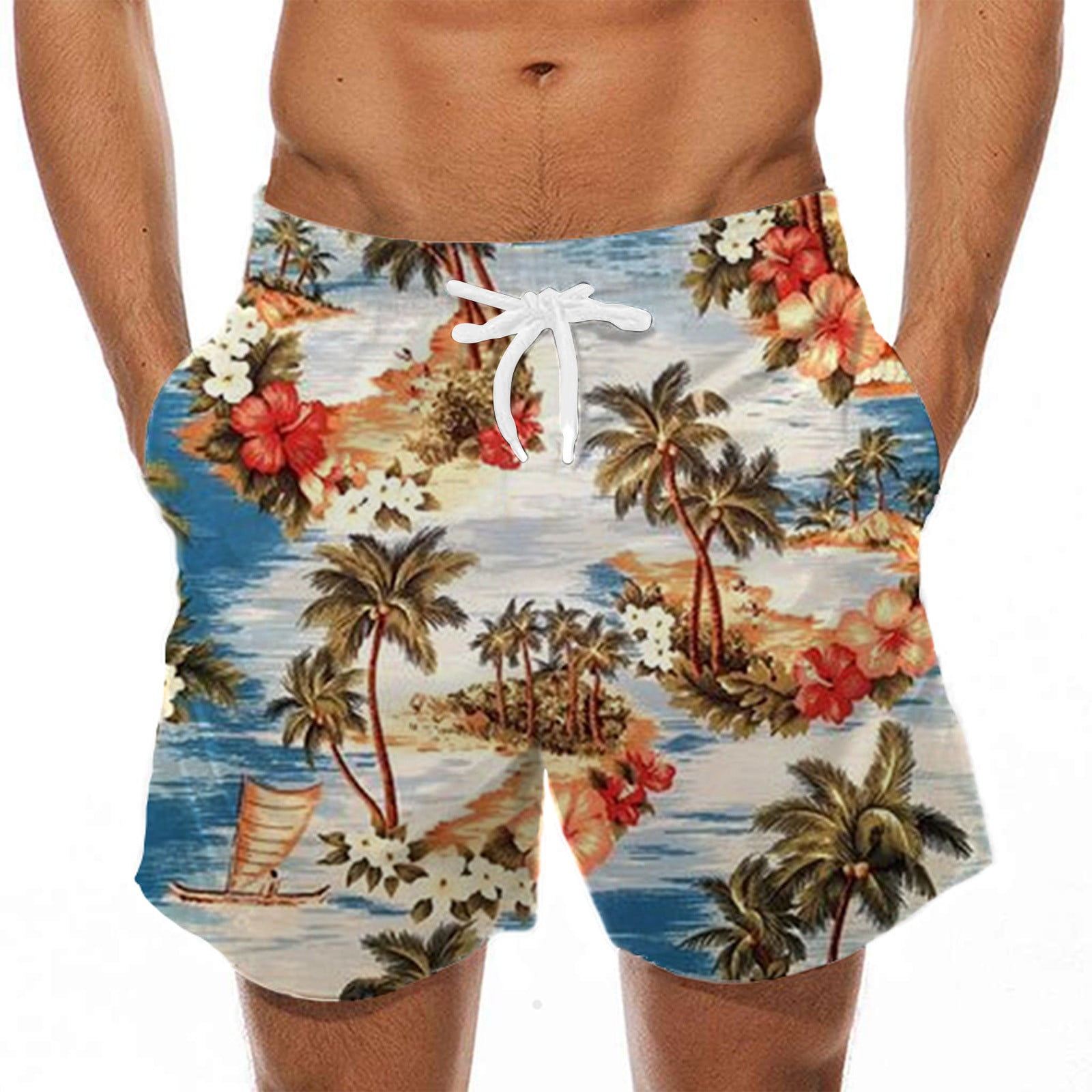 ADSSDQ Mens Swim Trunks Long, Quick Dry Mens Boardshorts, 9 Inches ...