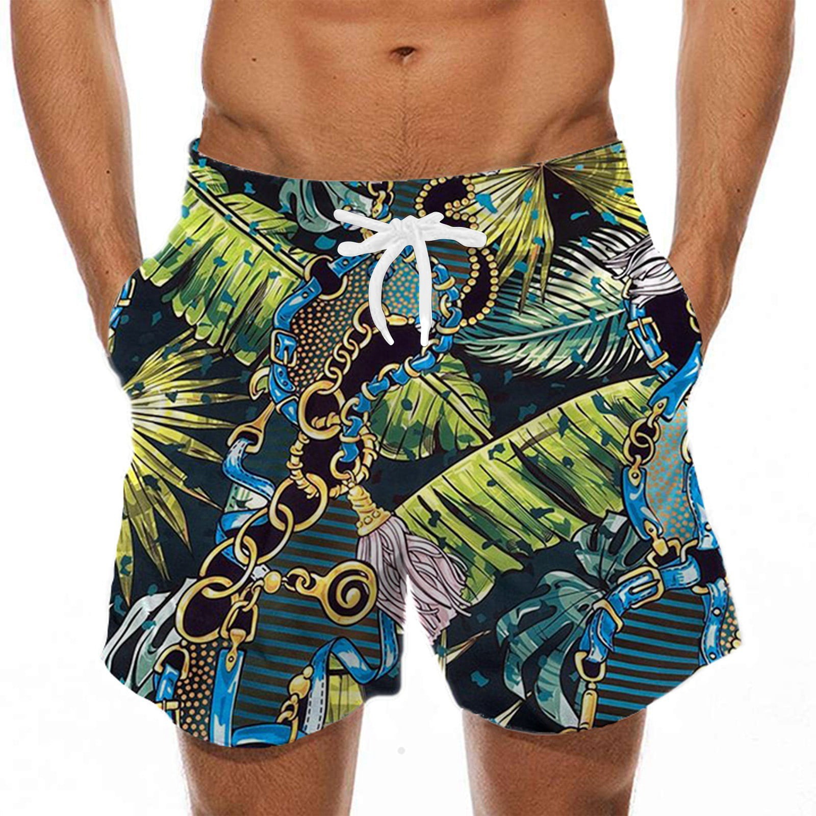 ADSSDQ Mens Swim Trunks Long, Quick Dry Mens Boardshorts, 9 Inches ...