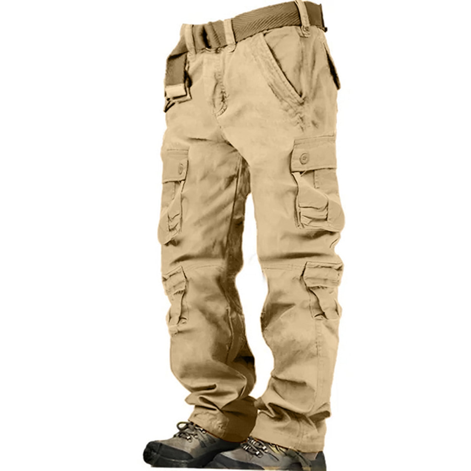 ADSSDQ Mid Low Rise Cargo Pants for Men Cotton Military Tactical Pants ...