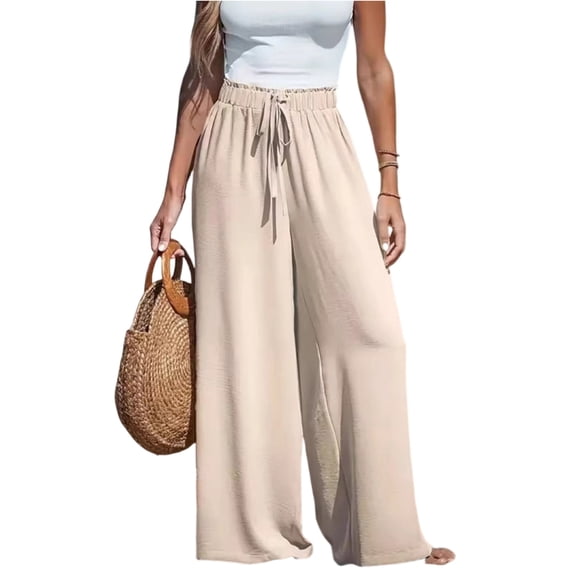 ADSSDQ Palazzo Pants for Women Smocked Waist Boho Western Flowy Wide ...