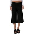 ADSSDQ Pants for Womens Fold Over Flowy Low Rise Wide Leg Capri Pants ...