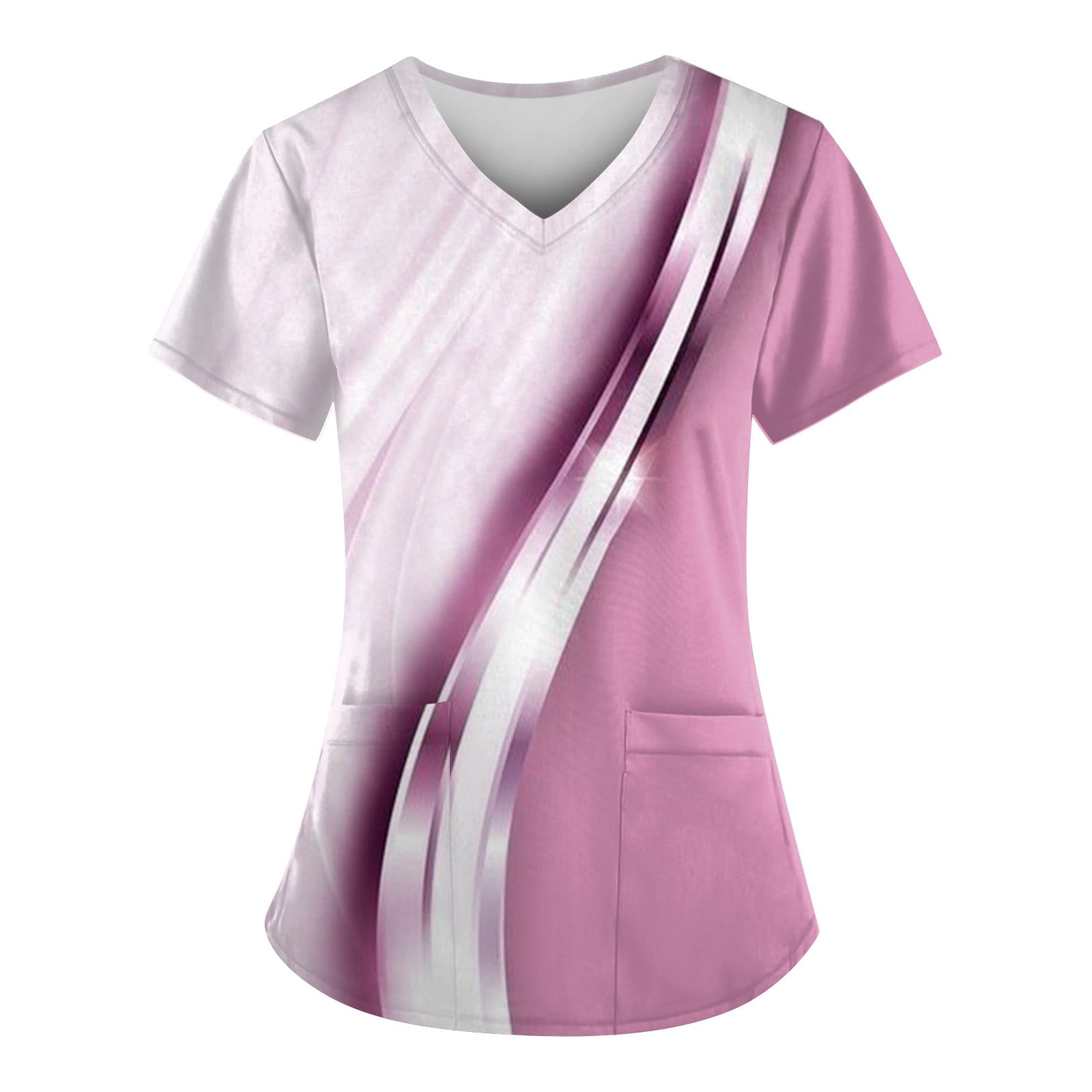 ADSSDQ Scrub Top for Women,Plus Size V Neck Summer Nurse Uniforms ...