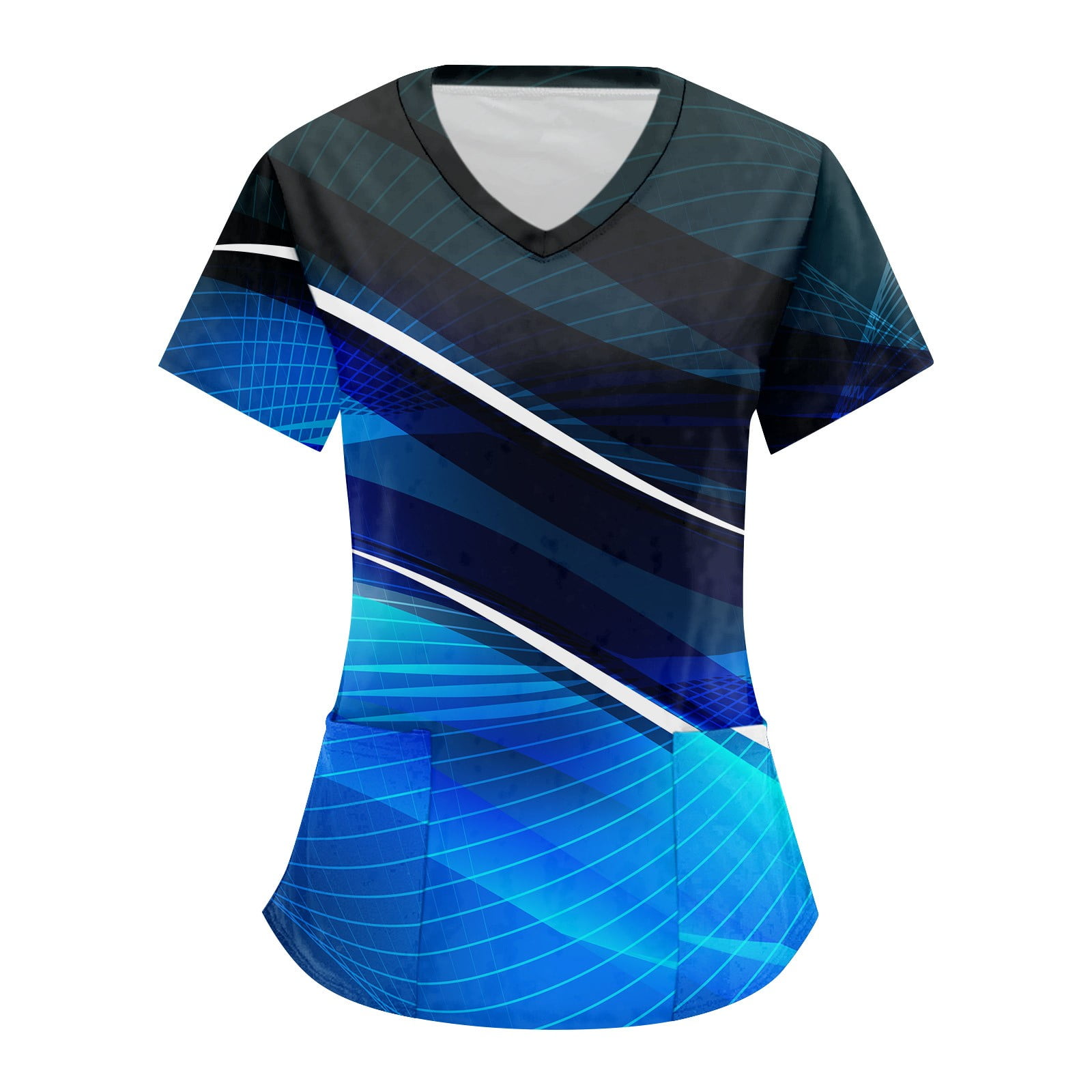ADSSDQ Scrub Tops Women Soft Stretch V-Neck Scrubs Top Women's Working ...