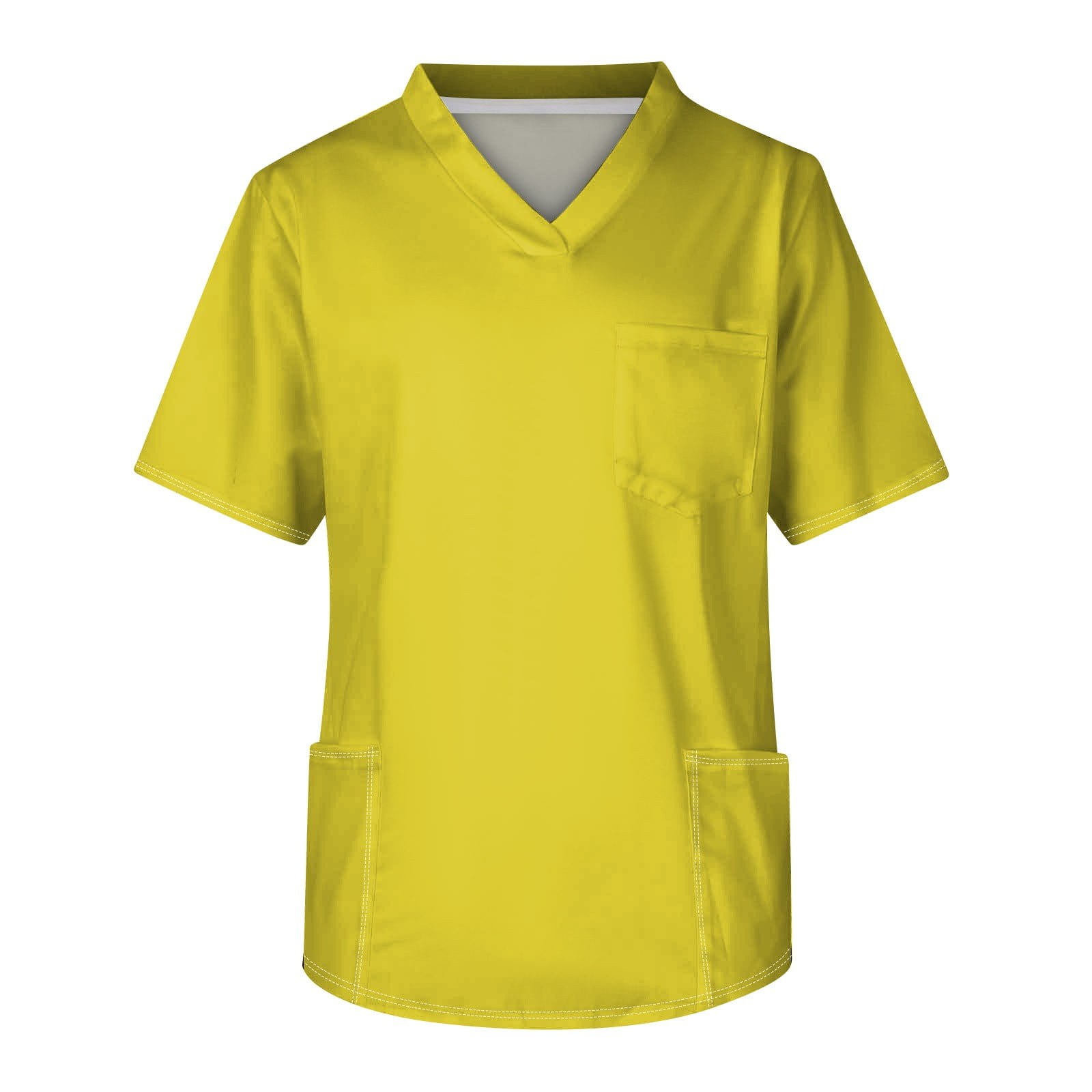ADSSDQ Scrub Tops for Mens Soild/Gradient Color Plus Size V-Ncek Short ...