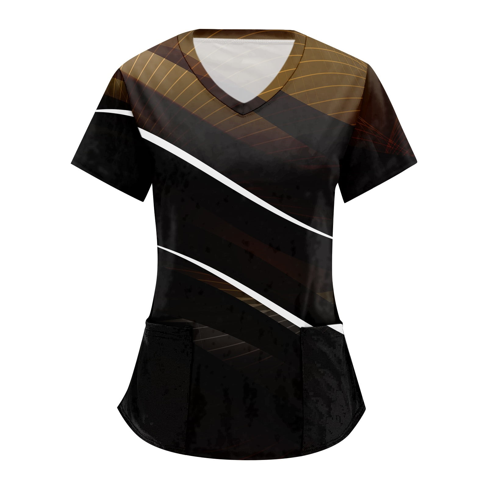 ADSSDQ Scrubs for Women,Plus Size Scrub Tops Women Working Uniform V ...
