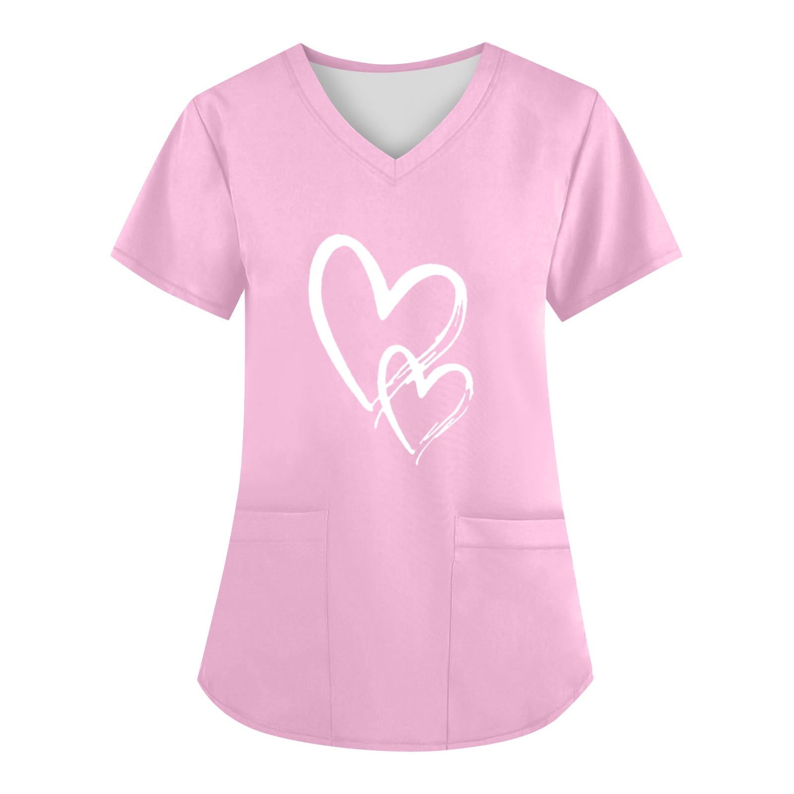 ADSSDQ Scrubs for Women, Soft V-Neck Scrub Tops, Stretchy Medical ...