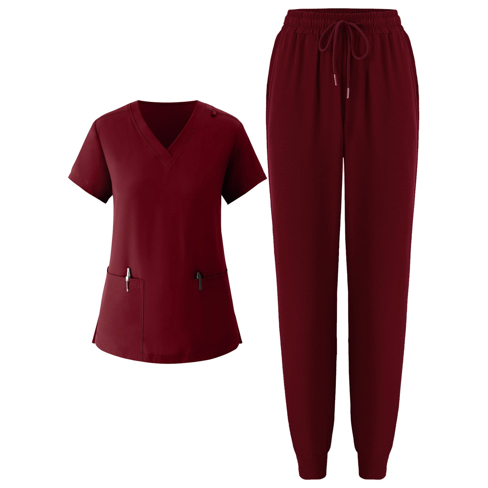 ADSSDQ Scrubs for Women Stretch Medical Scrub Set Lightweight Comfort V ...