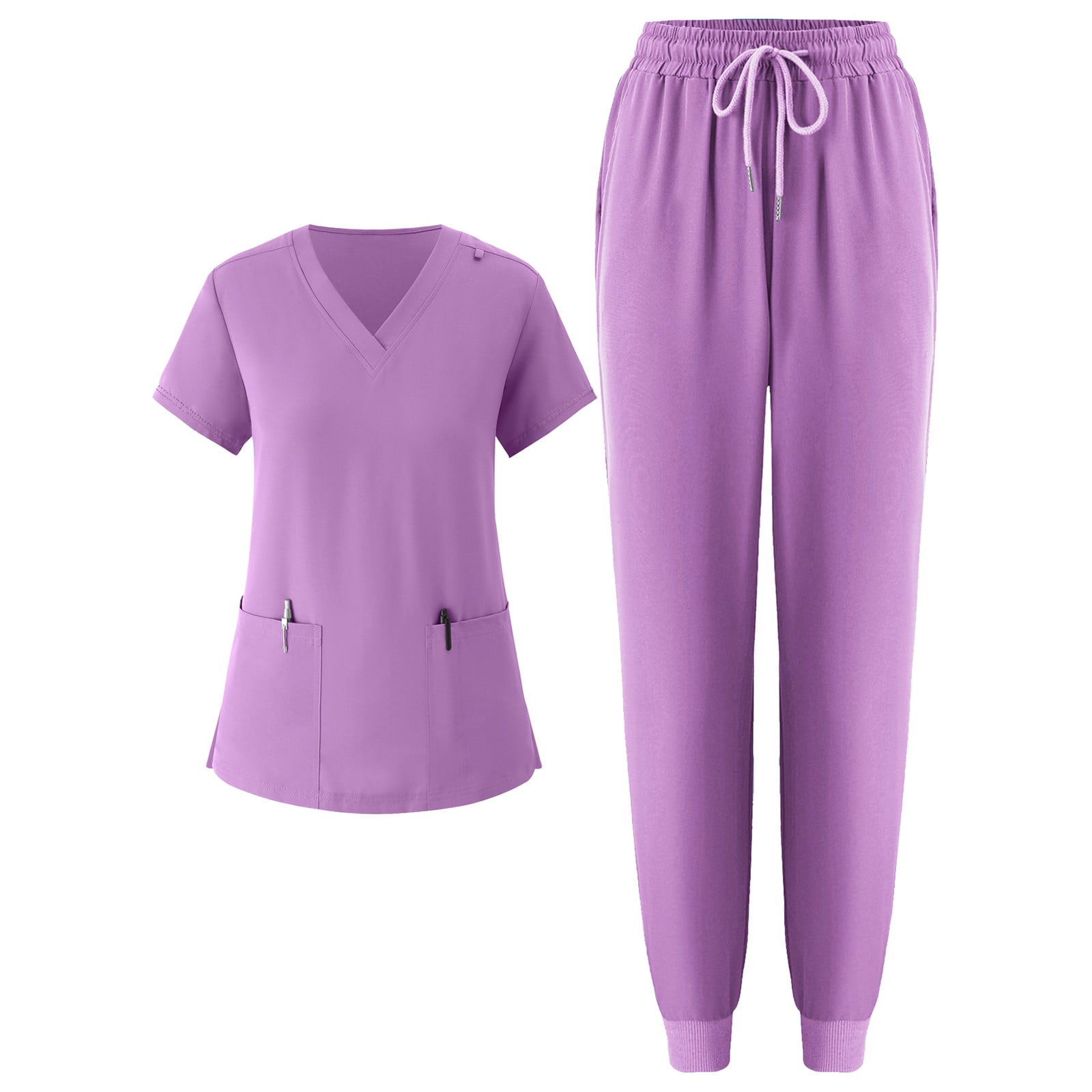 ADSSDQ Scrubs for Women Stretch Medical Scrub Set Lightweight Comfort V ...