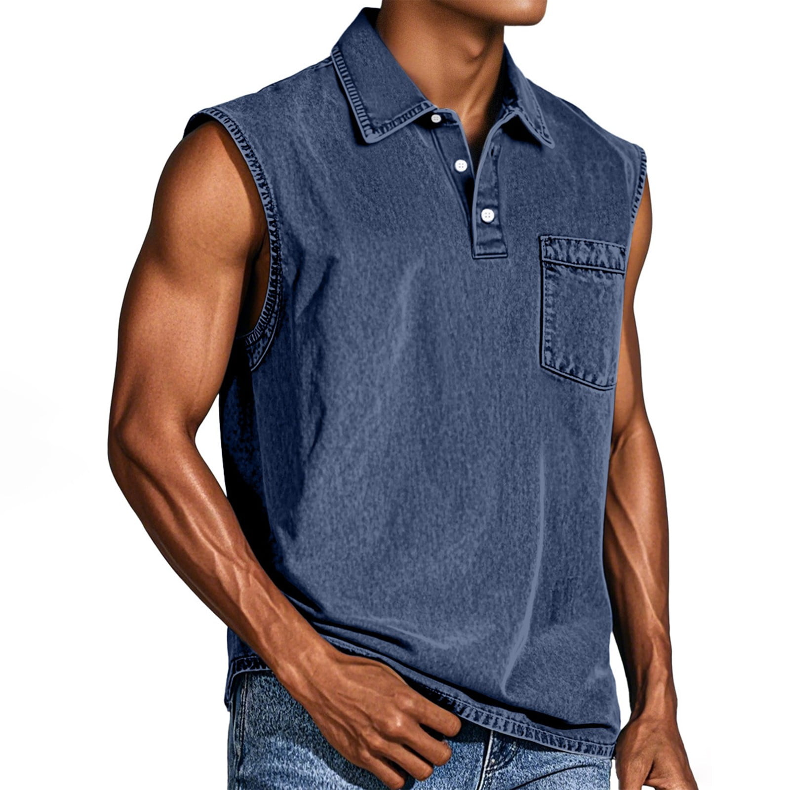 ADSSDQ Tank Tops Men Polo Shirts for Men Sleeveless Muscle Gym Workout ...