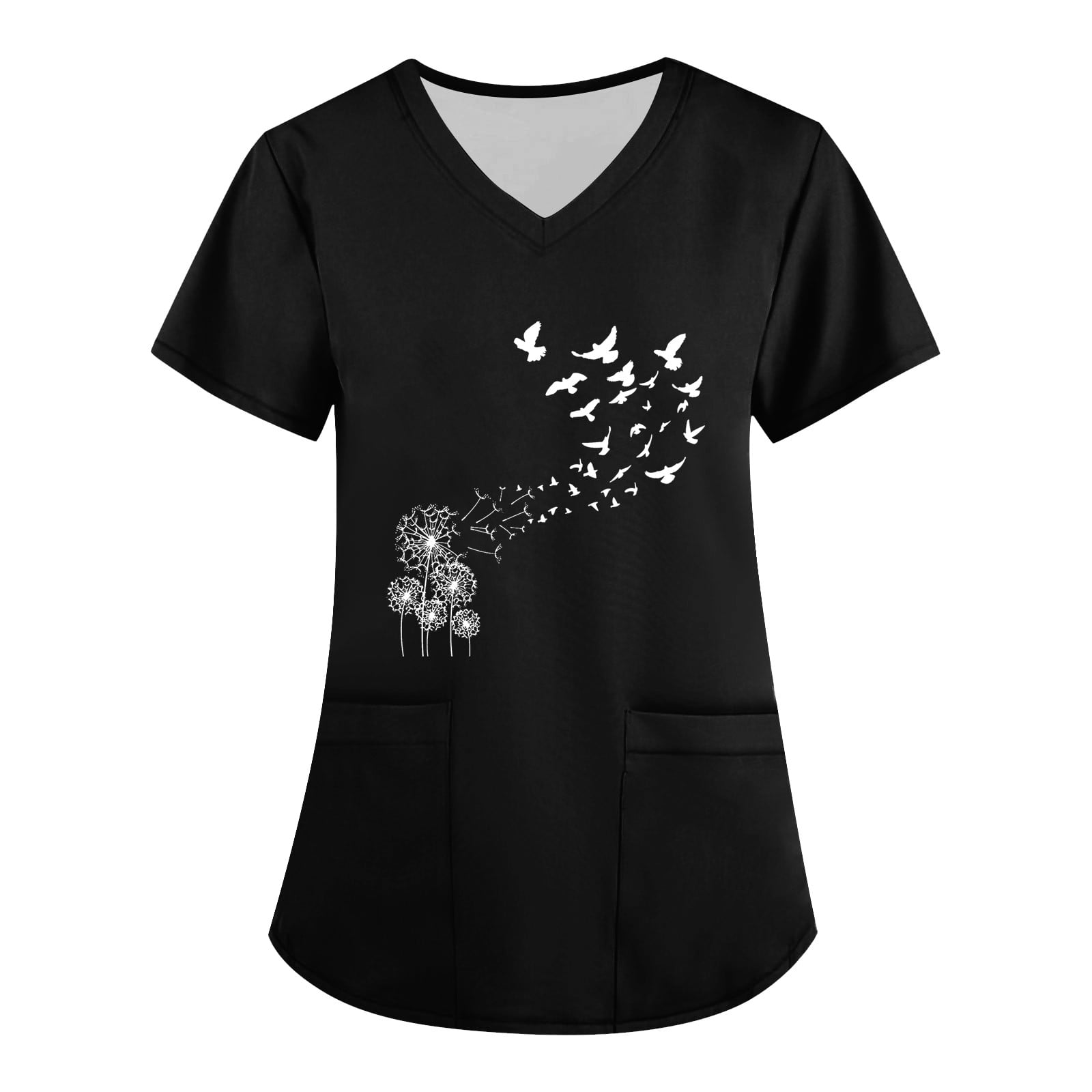 ADSSDQ Uniforms Womens Scrub Top Two Pocket Tuck in Scrub Tops for ...