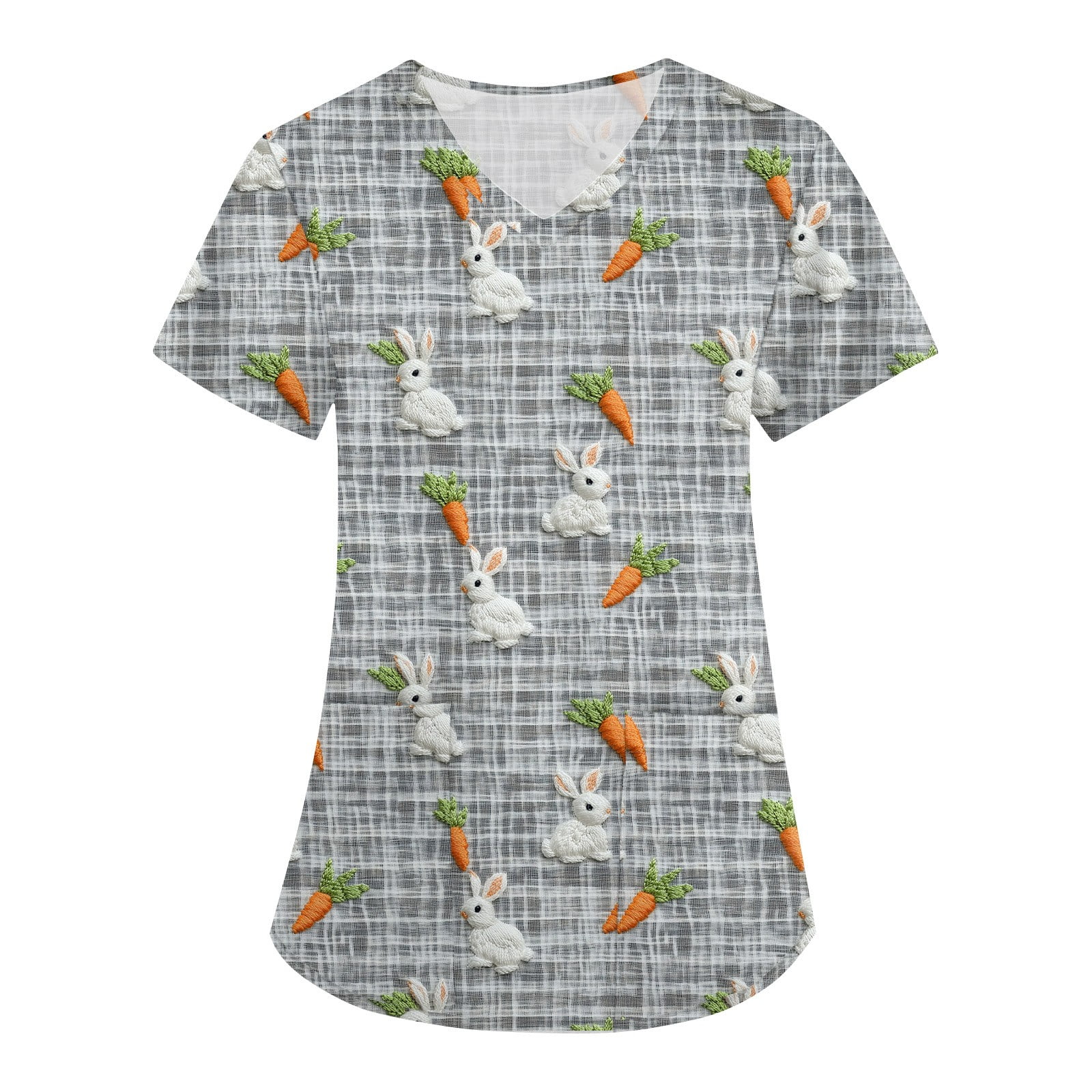 ADSSDQ Women Easter Scrubs Tops Summer Short Sleeve Working Nurse ...