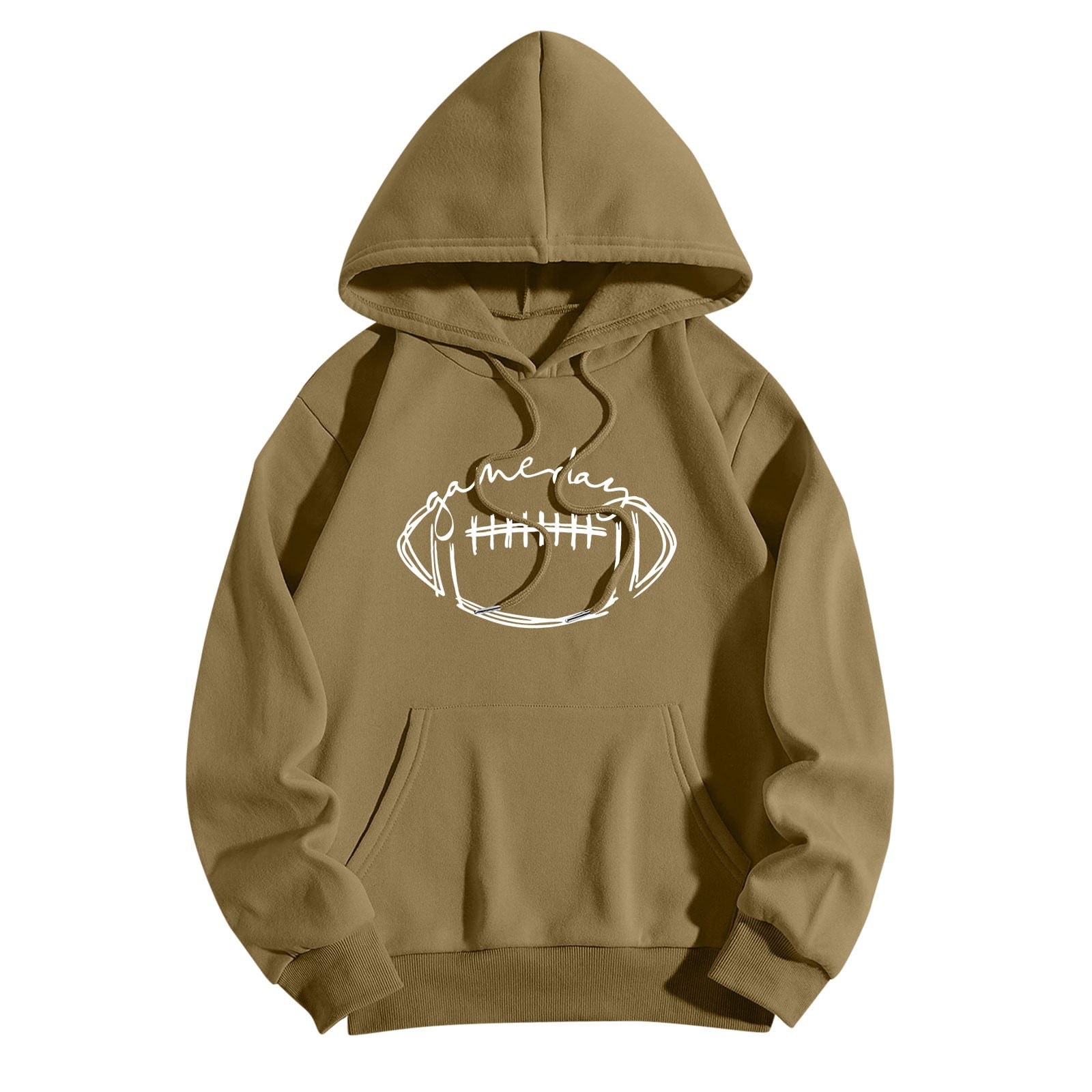 ADSSDQ Womens Football Sweatshirt Fleece Oversized Hoodies Football ...