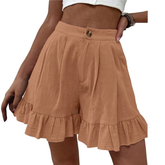 ADSSDQ Womens Linen Bermuda Shorts Loose Lightweight Casual Soft ...