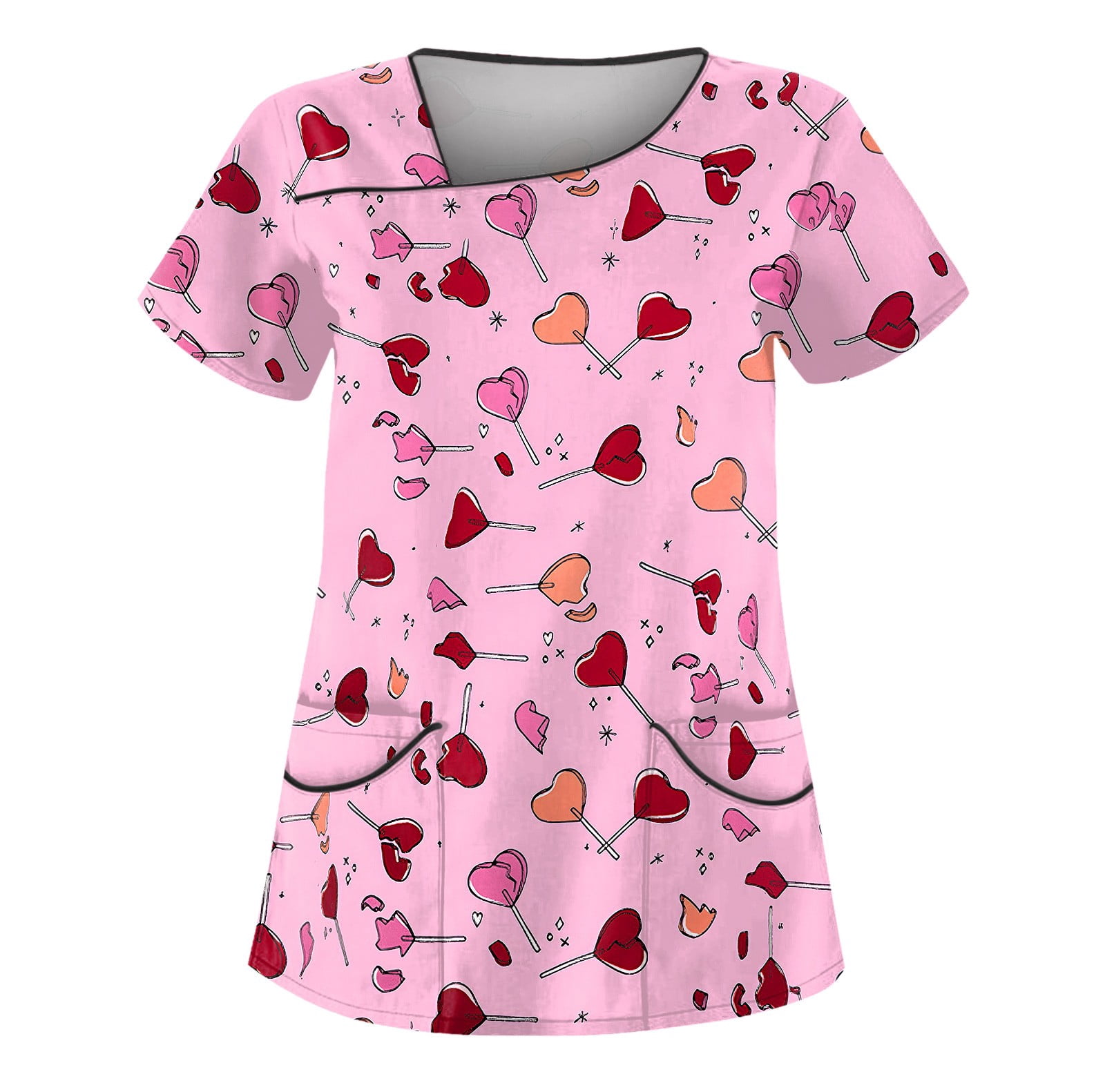 ADSSDQ Womens Nurse Uniforms Summer Stretch Breathable Scrubs Tops for ...