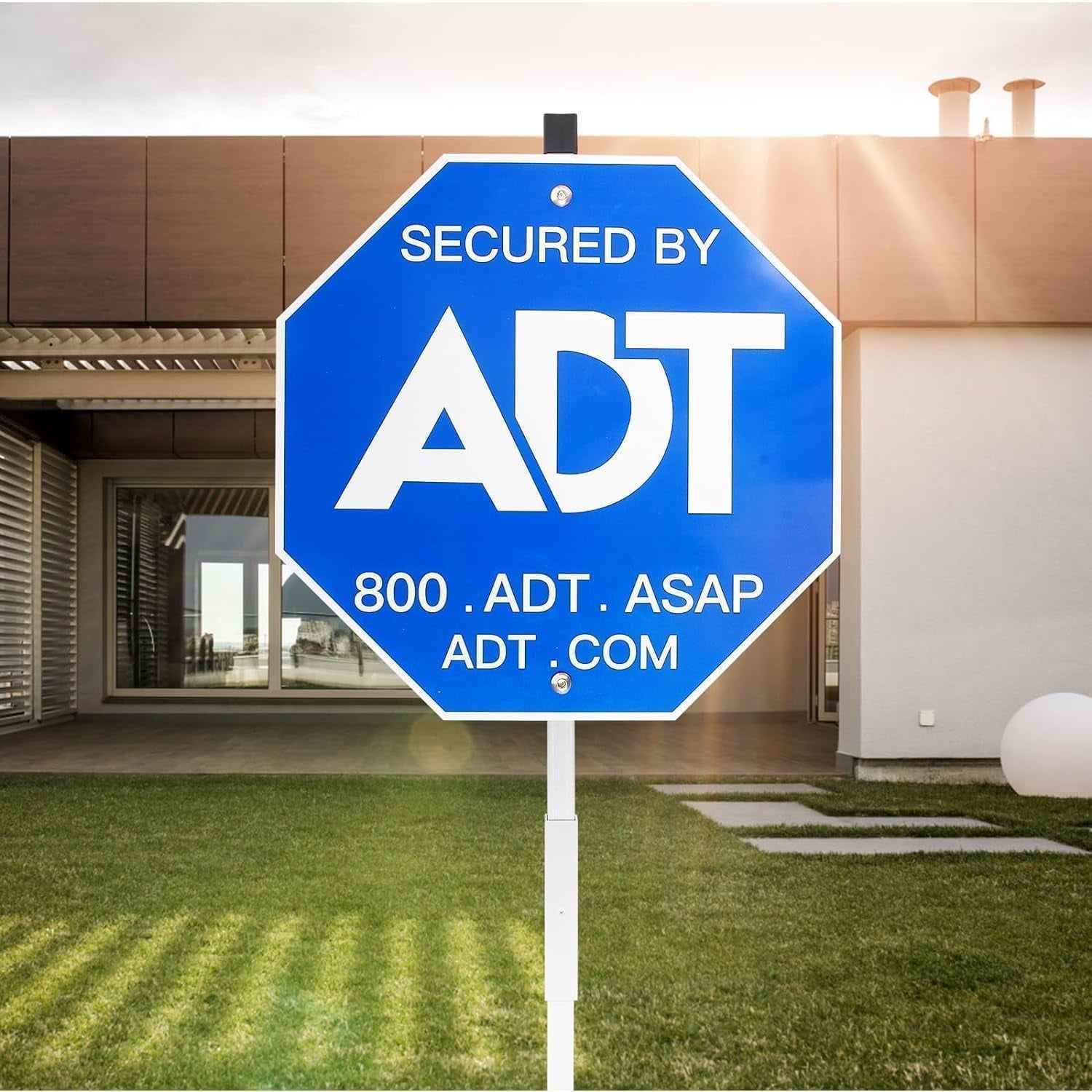 ADT Security Signs(28IN All aluminum), Metal Yard Sign with Stake,Heavy ...
