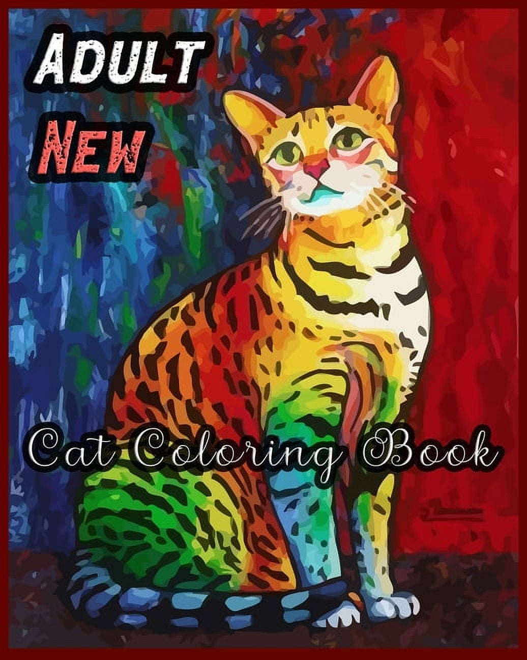 Adult New Cat Coloring Book Cat Coloring Book For Stress Relieving Best Coloring Book For