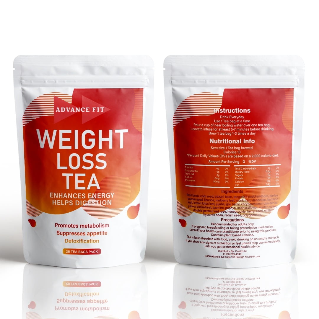 ADVANCE FIT Weight Loss Tea- Enhaces Energy Helps Digestion 28 Tea Bags ...