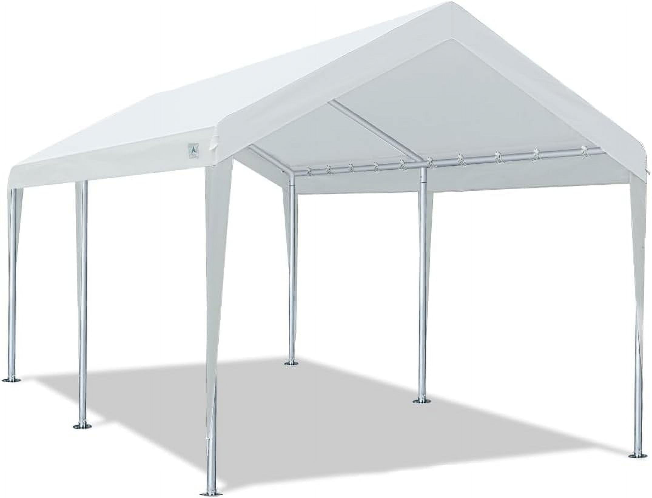 ADVANCE OUTDOOR Heavy Duty 10'x20' Carport Tent, Adjustable Height 9.5 ...