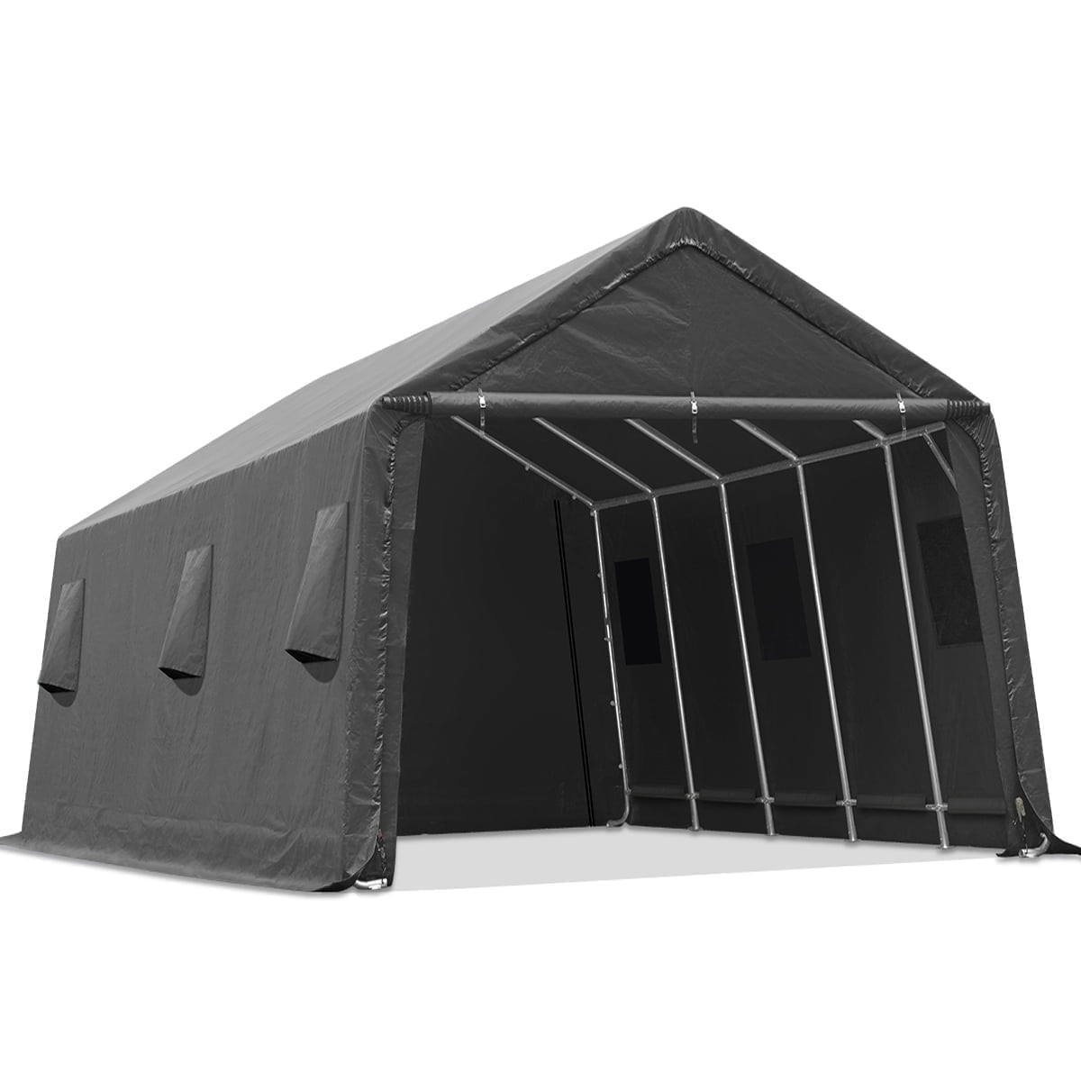 ADVANCE OUTDOOR 13x20 ft Garage Canopy, Metal Storage Shelter with ...