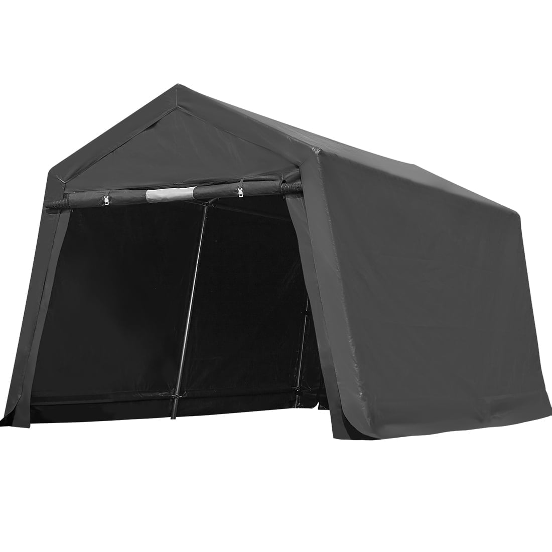 Advance Outdoor 7x12 ft Gray Storage Shelter with Detachable Doors ...