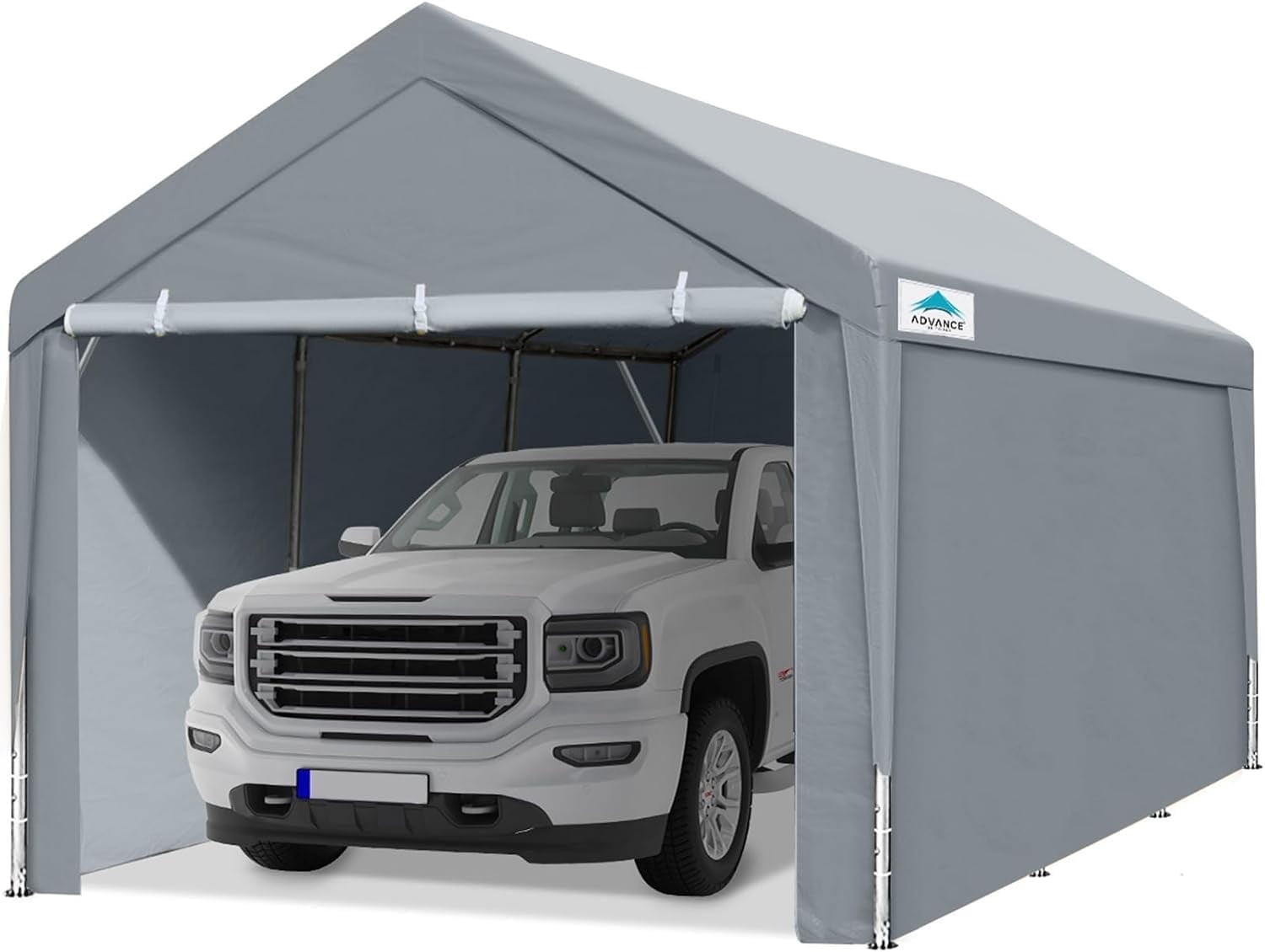 ADVANCE OUTDOOR Adjustable 10x20 Heavy Duty Carport Canopy with ...