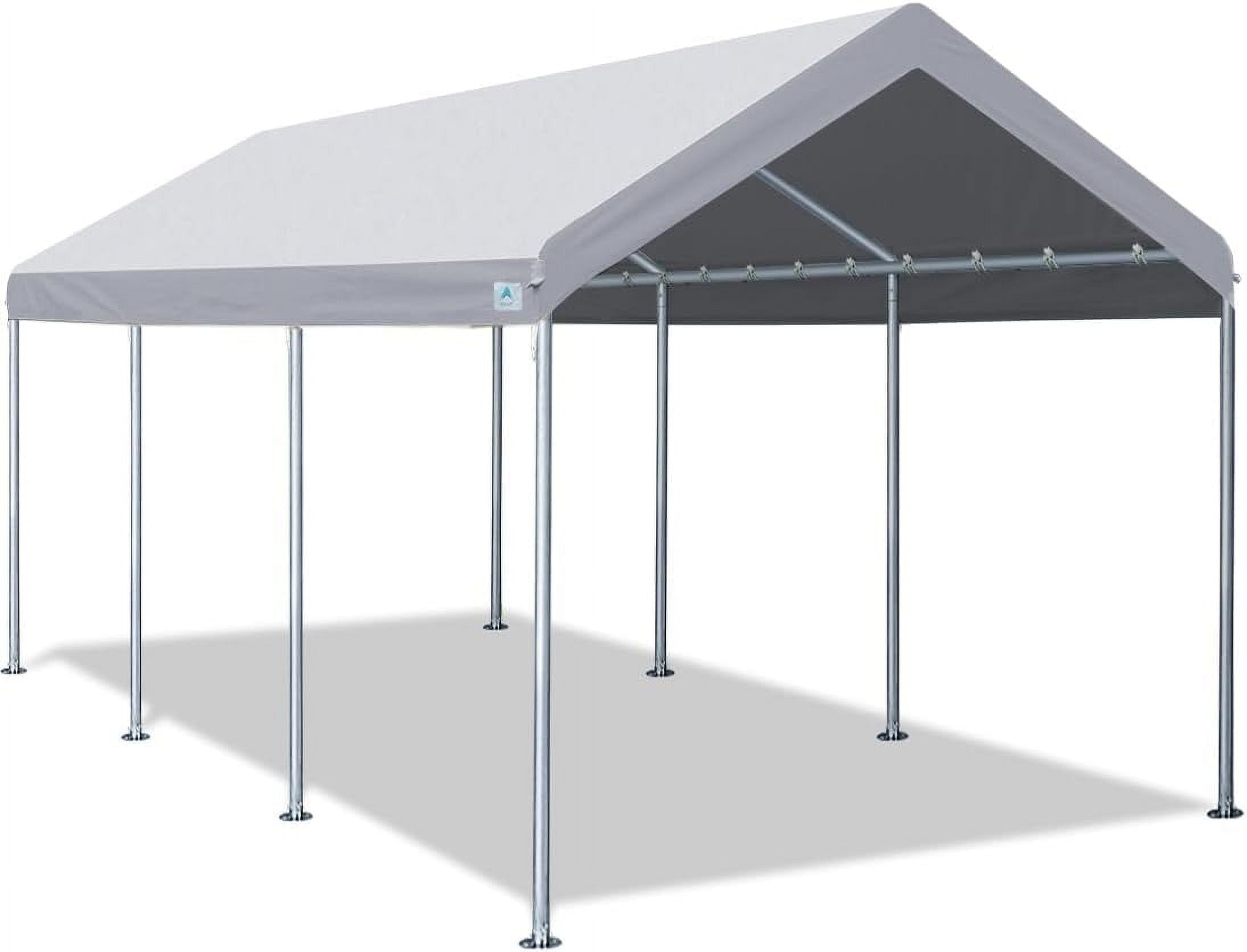 ADVANCE OUTDOOR Adjustable 10x20 ft Heavy Duty Carport Car Canopy ...