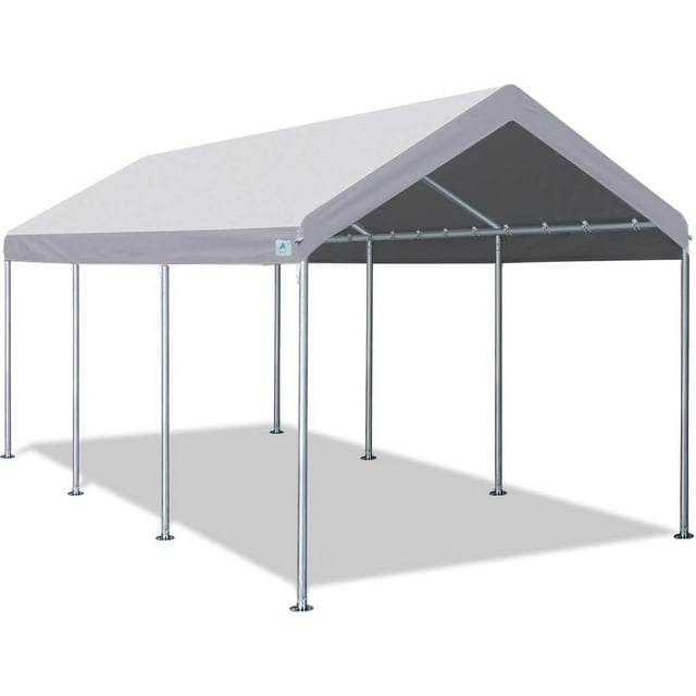 ADVANCE OUTDOOR Adjustable 10x20 ft Heavy Duty Carport Car Canopy ...