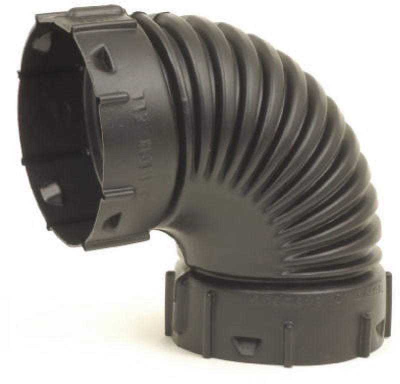 ADVANCED DRAINAGE SYSTEMS 0390AA Drain Pipe Elbow, 3 in, Snap-Lock, 90 ...