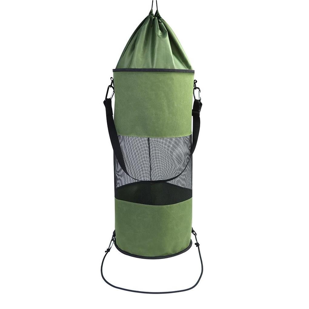 Tssuoun Boat Trash Bag Portable Outdoor Marine Hoop Mesh Trash Garbage ...