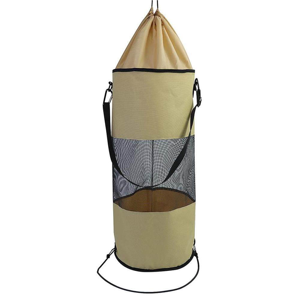 Tssuoun Boat Trash Bag Portable Outdoor Marine Hoop Mesh Trash Garbage ...