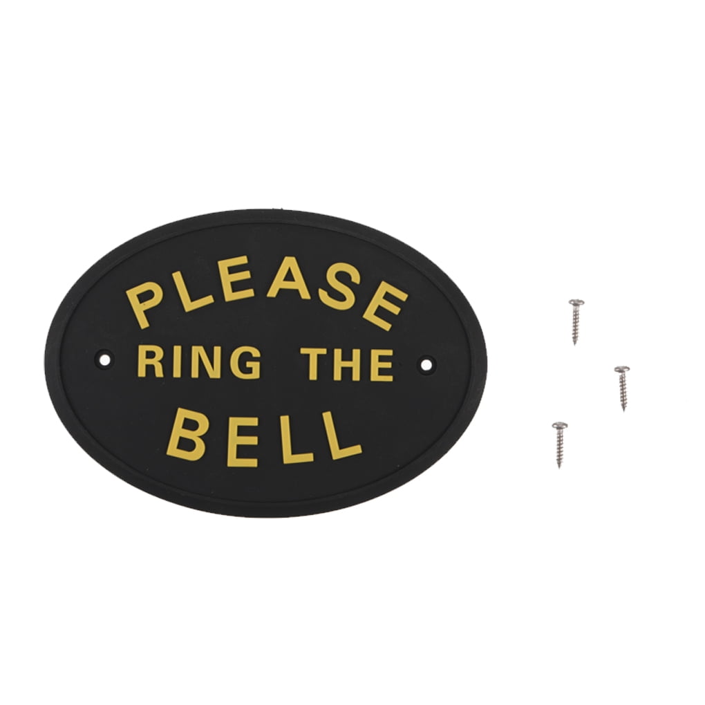 Tssuoun Door Plaque Garden House Please Ring The Bell Sign Flexible ...