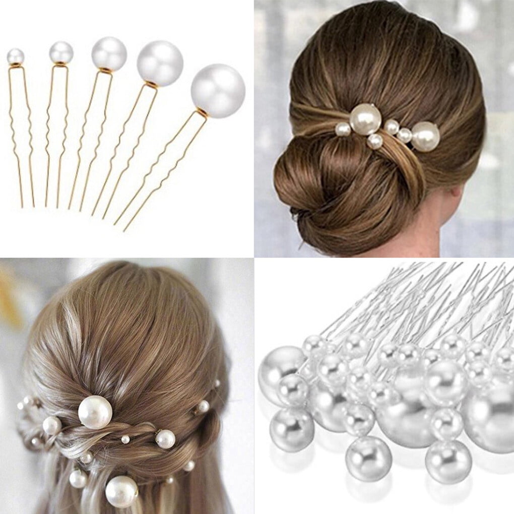 Tssuoun Fake Pearl Hairpin Girl Headdress Hairs Accessories Elegant ...