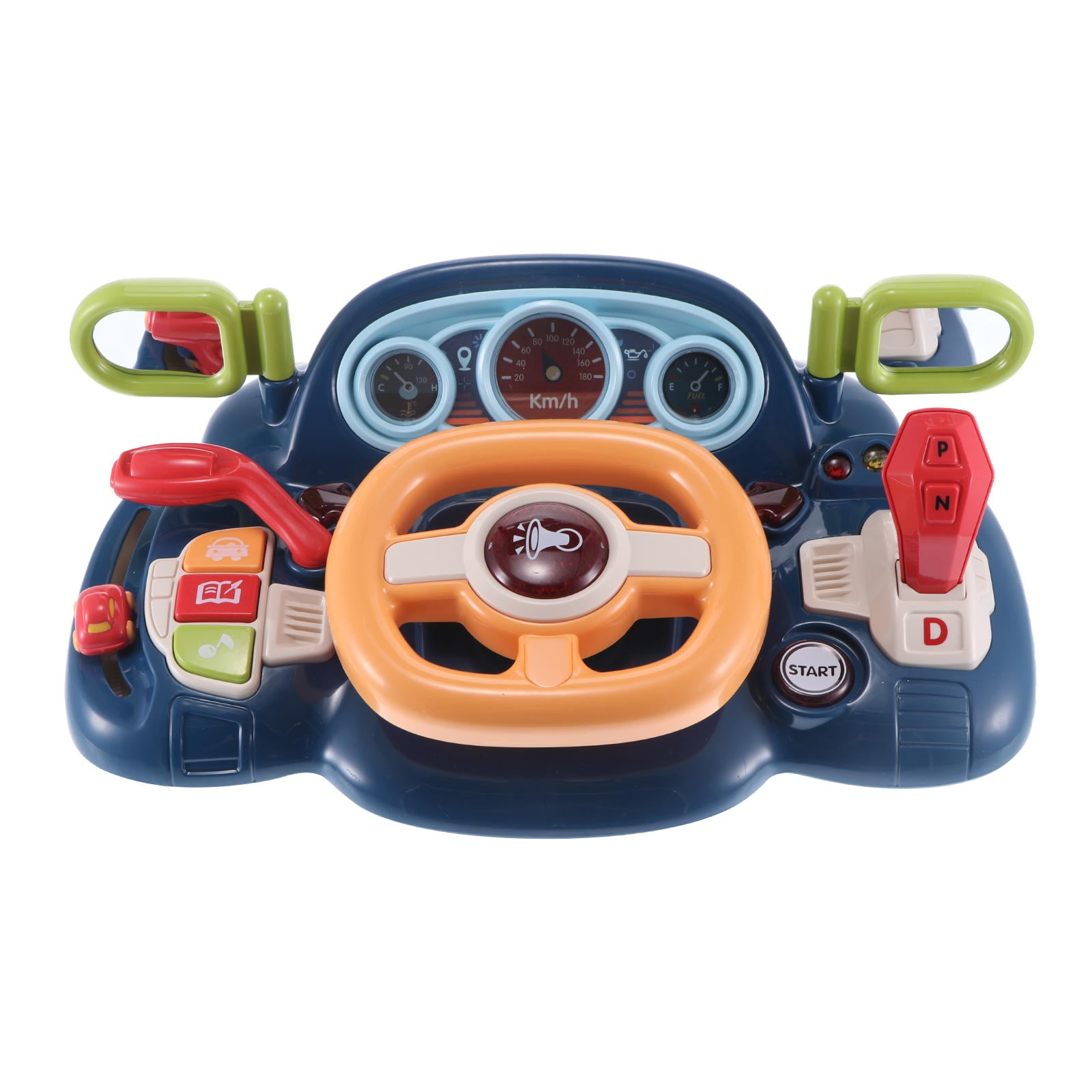 Tssuoun Steering Wheel Toy Early Education Simulator Driving Wheel Toys ...