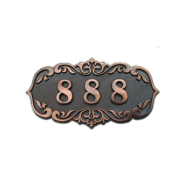 Tssuoun Vintage House Number Plaque Home Address Sign Garden Wall Sign ...