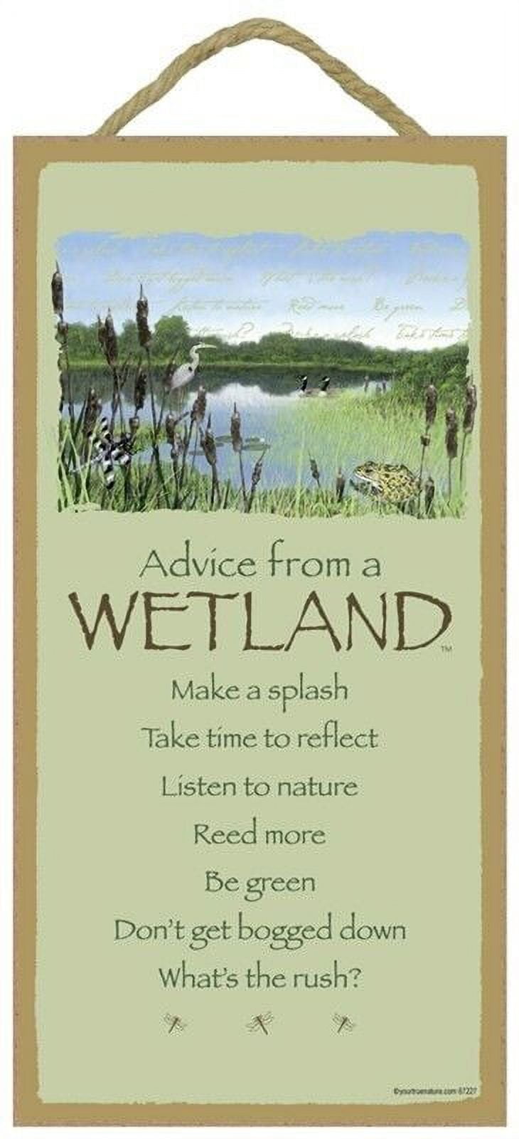 ADVICE FROM A WETLAND Primitive Wood Hanging Sign 5" x 10" - Walmart.com