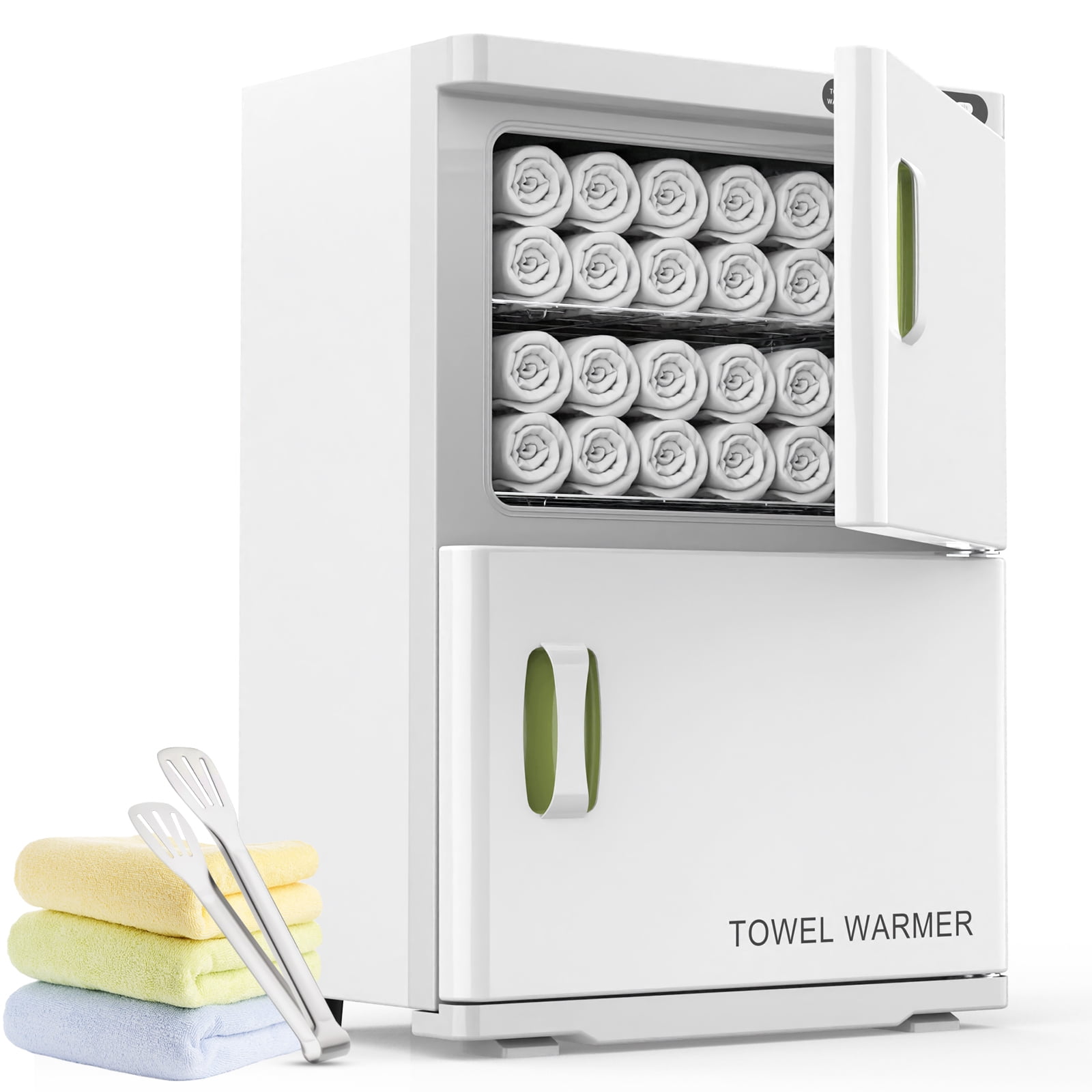 ADVWIN 46L Hot Towel Warmer Cabinet, Double Cabinet Large Capacity with ...