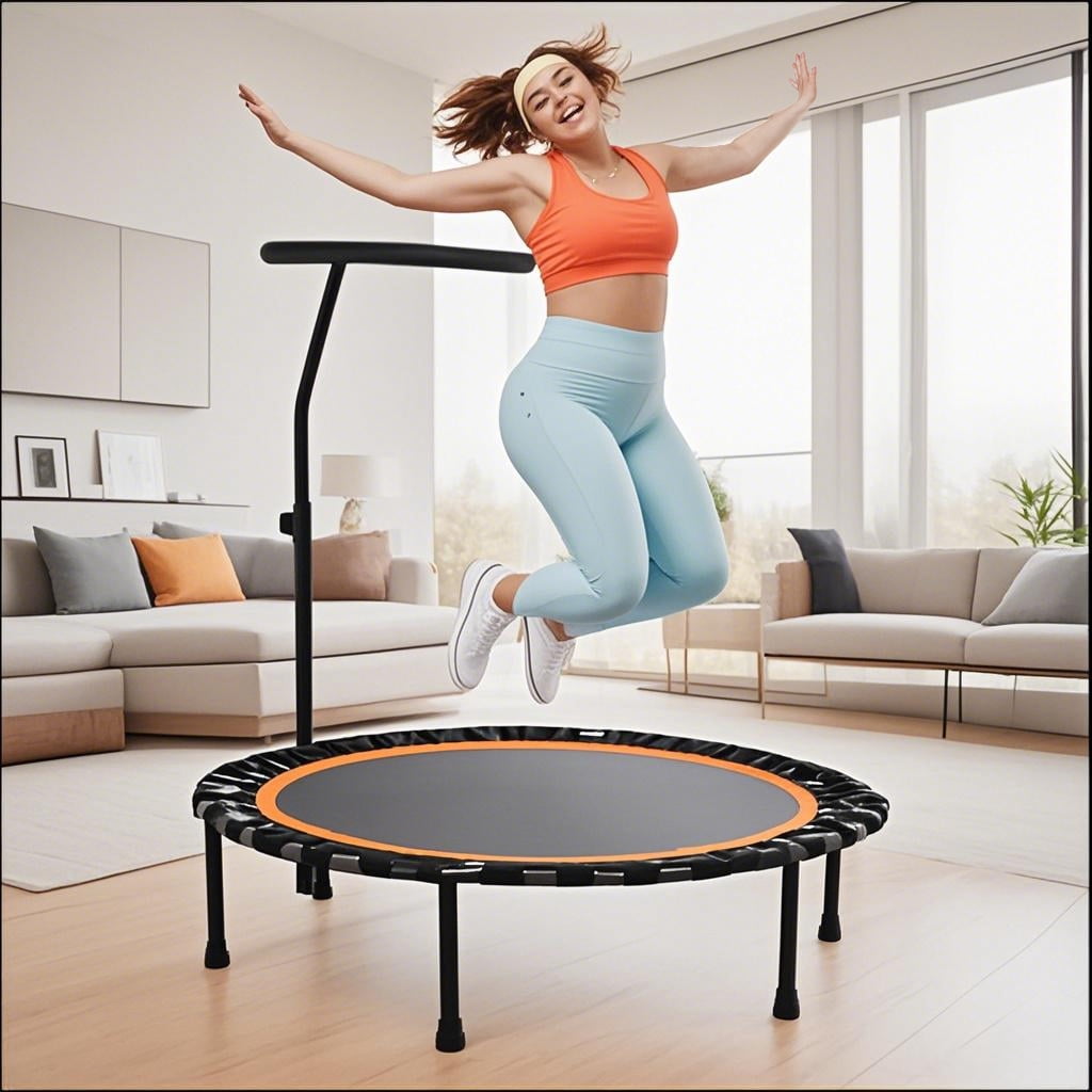 ADVWIN 50" Bungees Rebounder Trampoline for Adults, Indoor Workout, Max ...