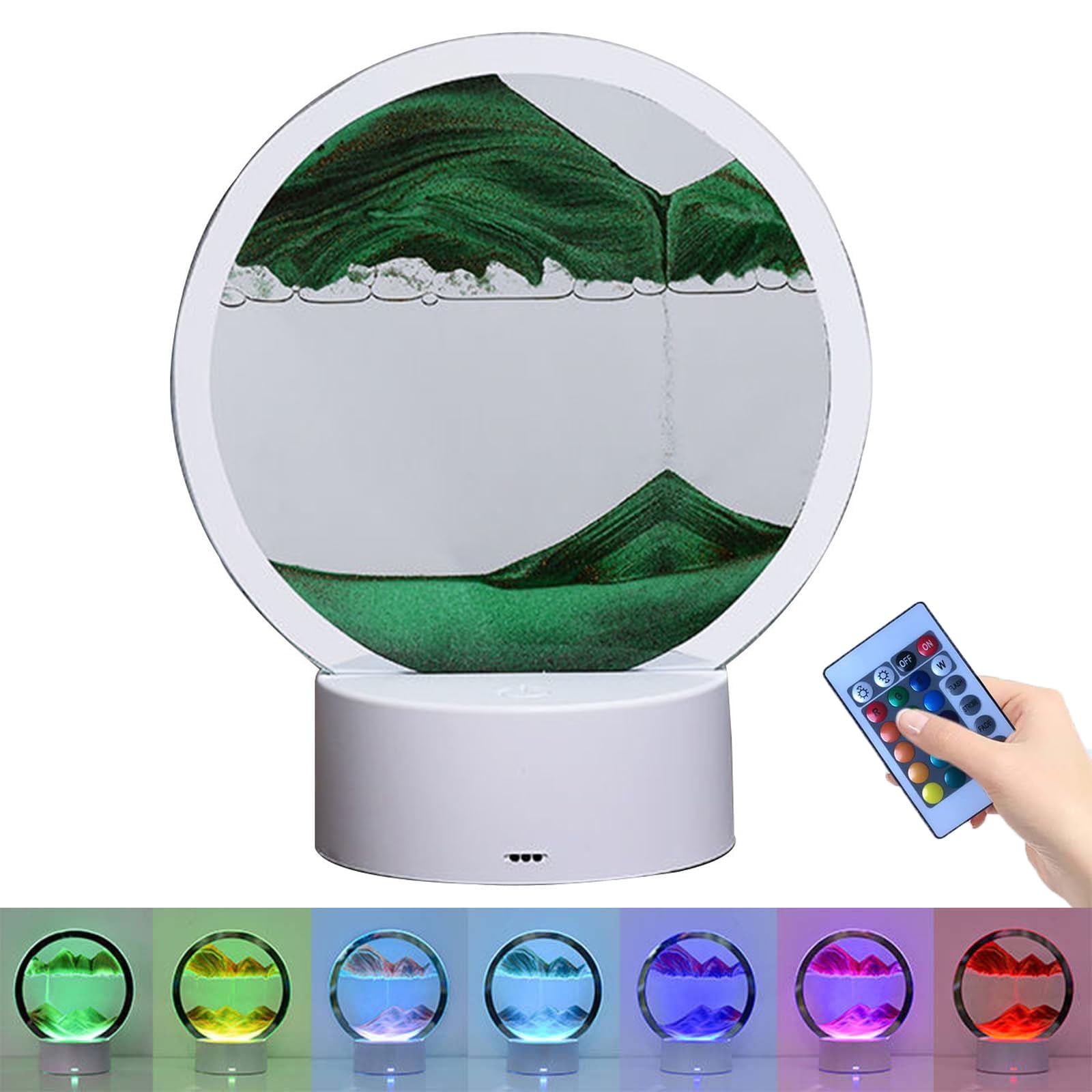 ADruer 3D Dynamic Sand Art Liquid Motion Sandscapes, LED Moving Sand ...