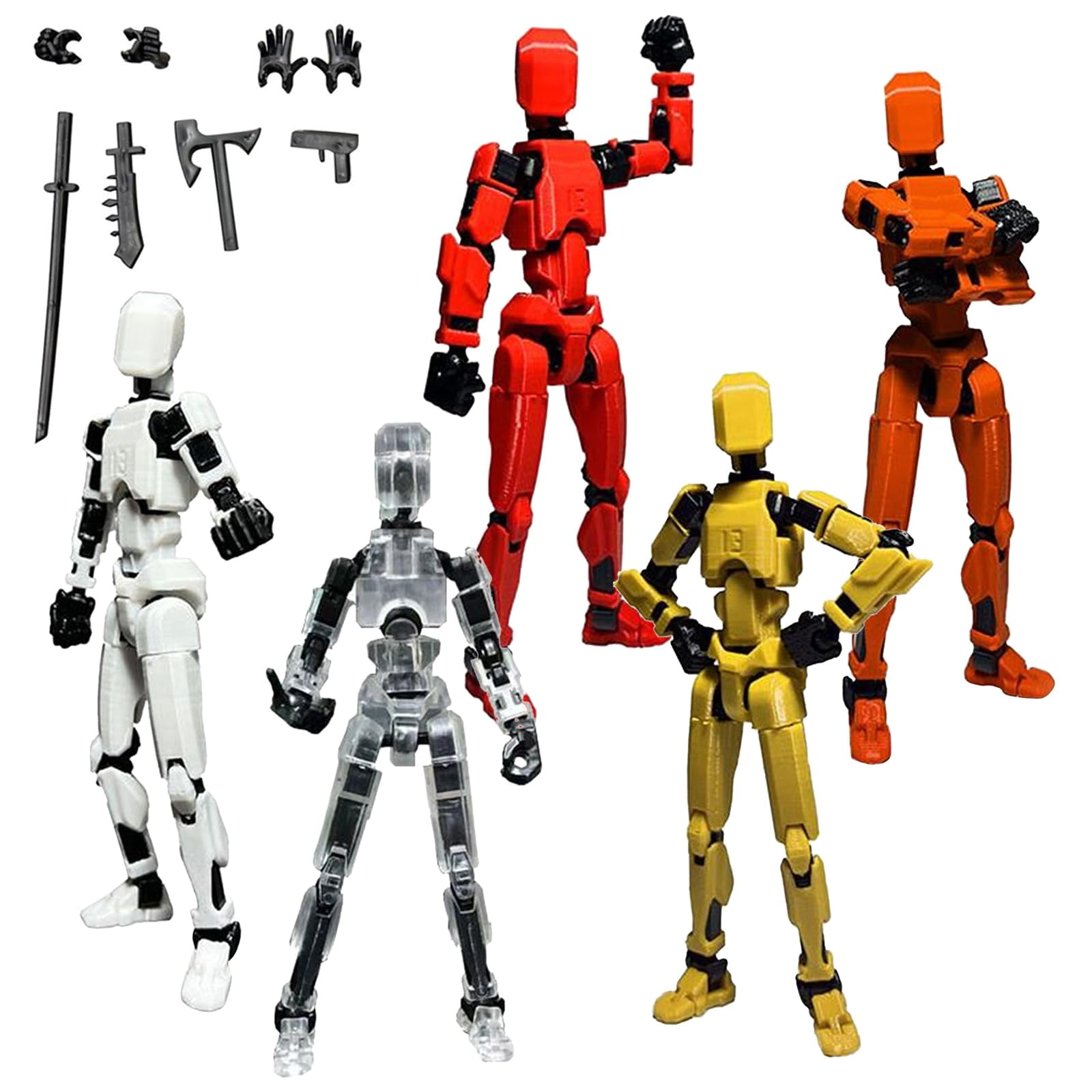 ADruer Action Figures Stick Robot Action Figure 3D Printed Robo Multi ...