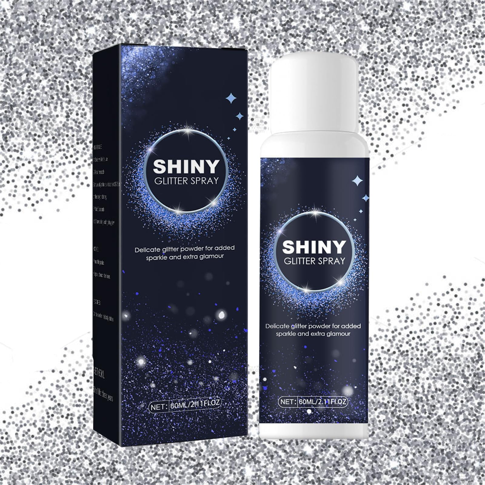 ADruer Body Glitter Spray, Silver Sparkle Makeup - Quick Drying, Long ...