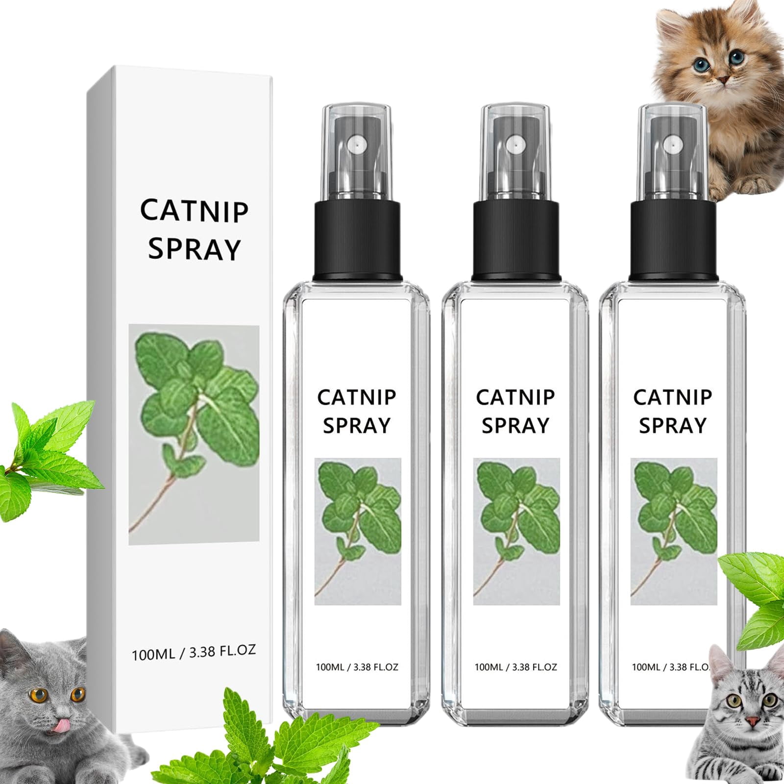ADruer Catnip Spray Herbal Cat Joy, 100ml Herbal Cat Joy Spray, Indoor ...
